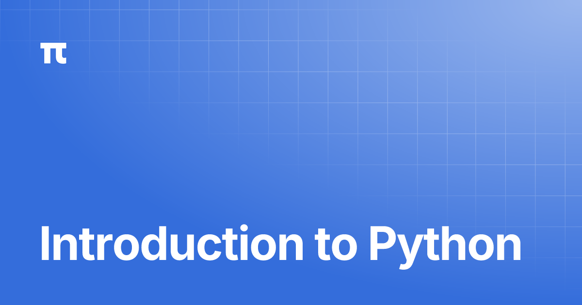 Introduction to Python | eInspire Tools